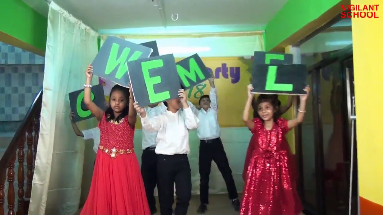 Welcome song | English song video | Performed by Nursery students - YouTube
