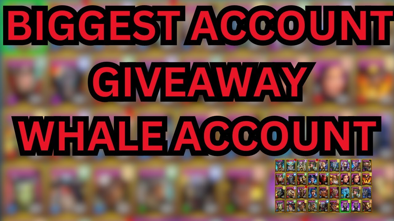 Biggest account giveaway ever on the channel !!! | Raid: Shadow Legends ...