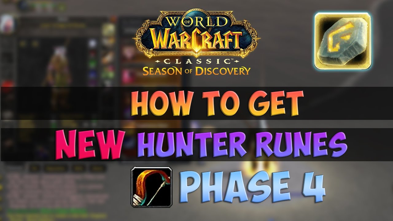 How to get NEW Hunter Runes Phase 4 🟨 Season Of Discovery WoW Classic ...