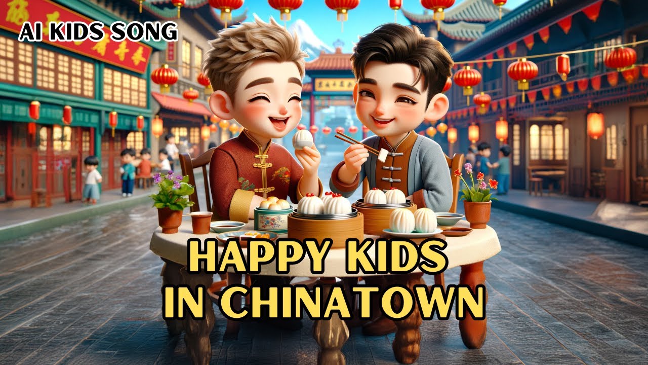 HAPPY KIDS IN CHINATOWN 儿歌 - 唐人街的快乐儿童 | AI KIDS SONG - YouTube