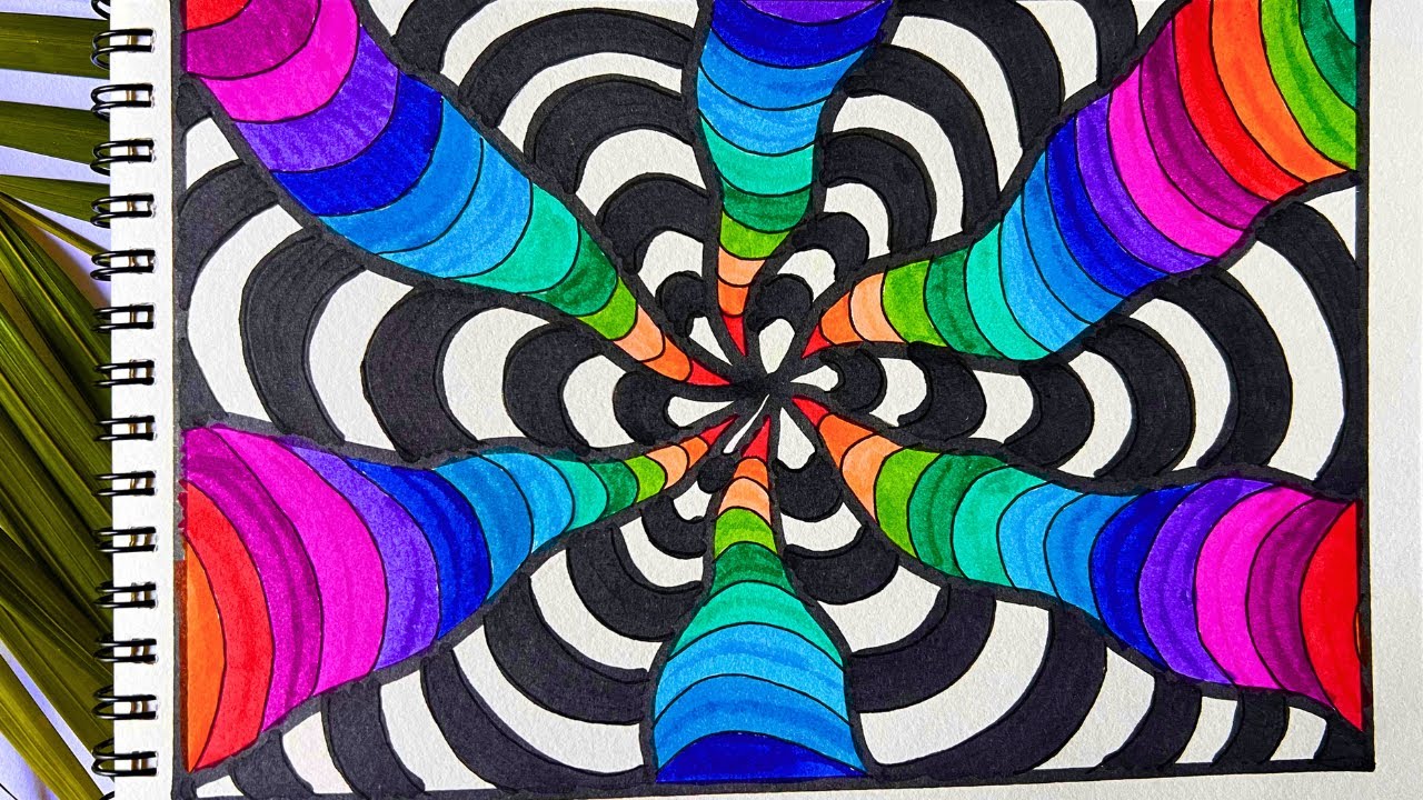 Zen Doodle for Beginners | Doodle Art Pattern | Step-by-Step Zentangle ...