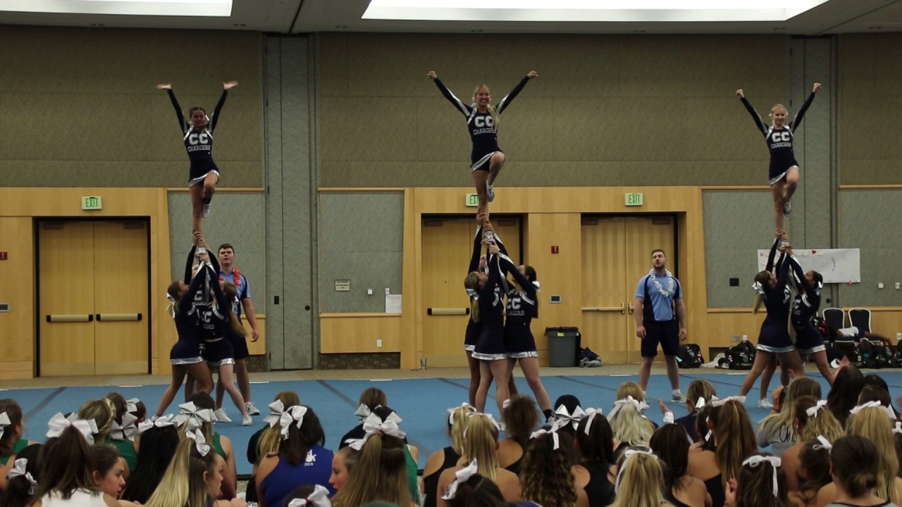 2017 UCA Cheer Camp_CCHS Silver Stunt Sequence #2 - YouTube