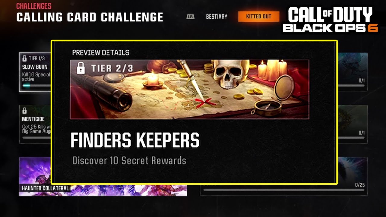 FINDERS KEEPERS Calling Card | EASY Unlock Guide for Black Ops 6 ...