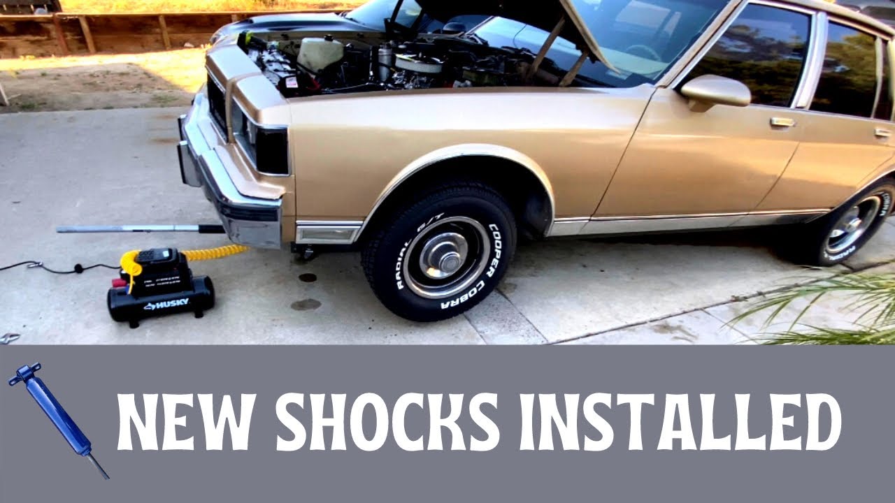 Box Chevy Front Shock Install / 1986 Caprice Classic Brougham - YouTube