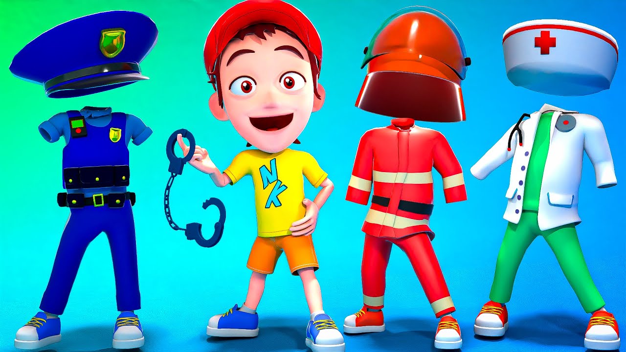 Profession Song | Police, Fireman, Doctor | Kids Song by Nomad Kids ...