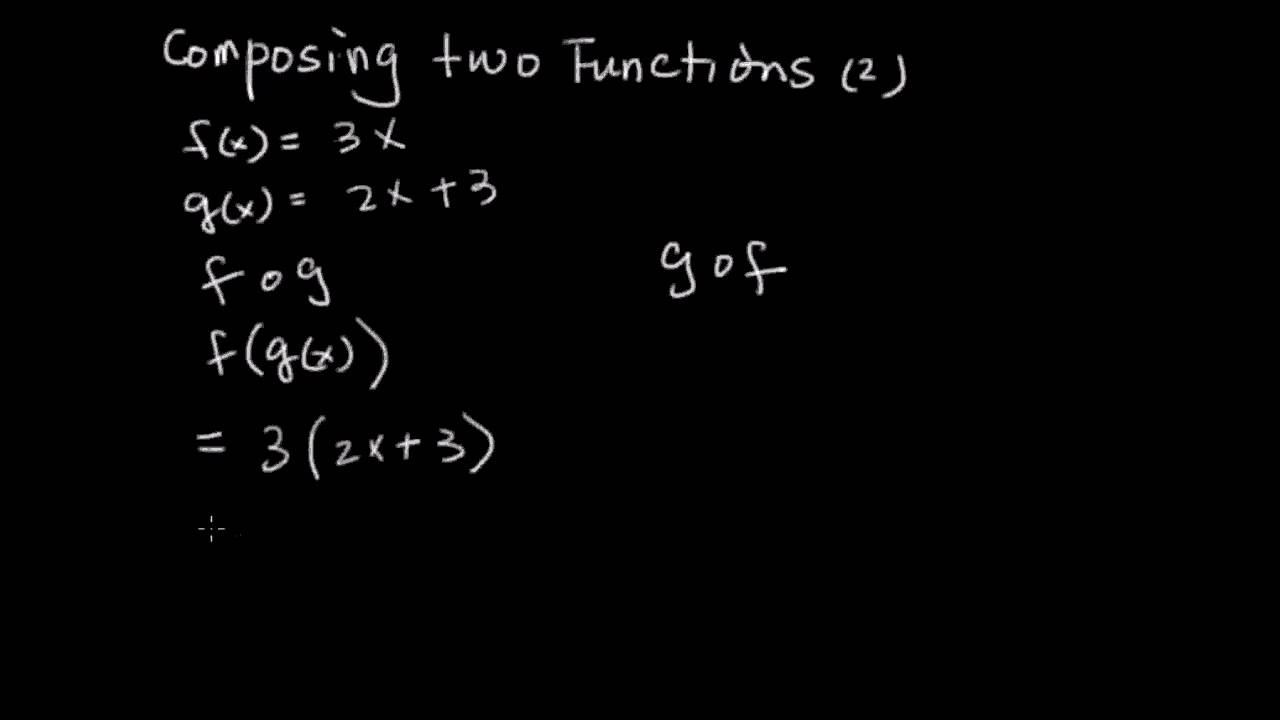 Algebra II - Composition Of Functions (2) - YouTube