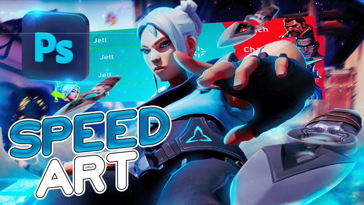 Valorant JETT *SPEED ART* THUMBNAIL!! - YouTube