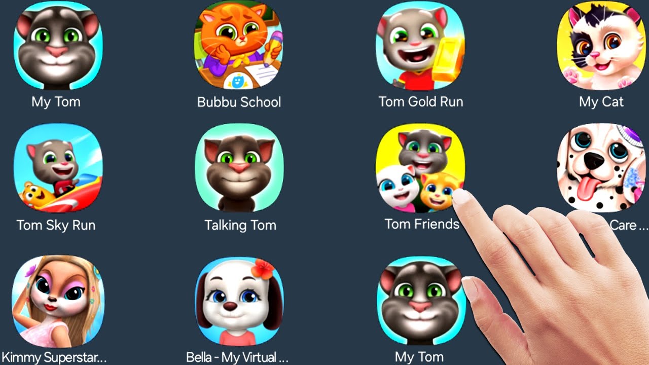 My Tom, Tom Gold Run, My Cat, Tom Sky Run, Talking Tom, Tom Friends ...