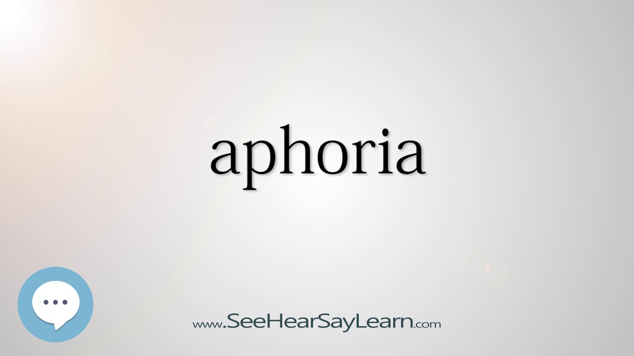 aphoria (Every English Word Pronounced) 📕🔊🗣️😎 - YouTube