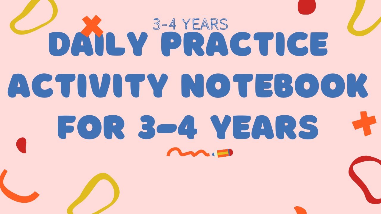 Daily Practice Activity Notebook for 3-4 years |Children Learning ...