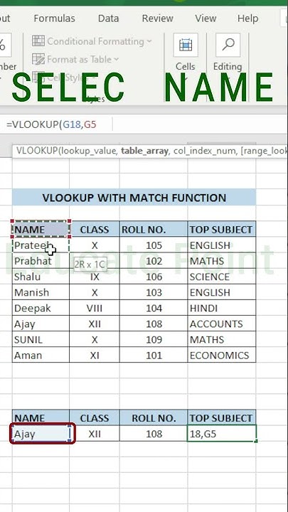 🔥HOW TO FIND VALUE BY VLOOKUP WITH MATCH FUNCTION😯 - YouTube