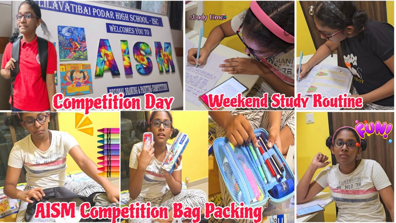 Starlett AISM Art Competition Day🎨Bag Packing🎒Pouch👝Awesome Experience🤩 ...