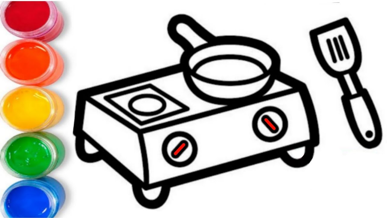 Kitchen Tools Drawing | Kitchen Articals Drawing Learning | Step By ...
