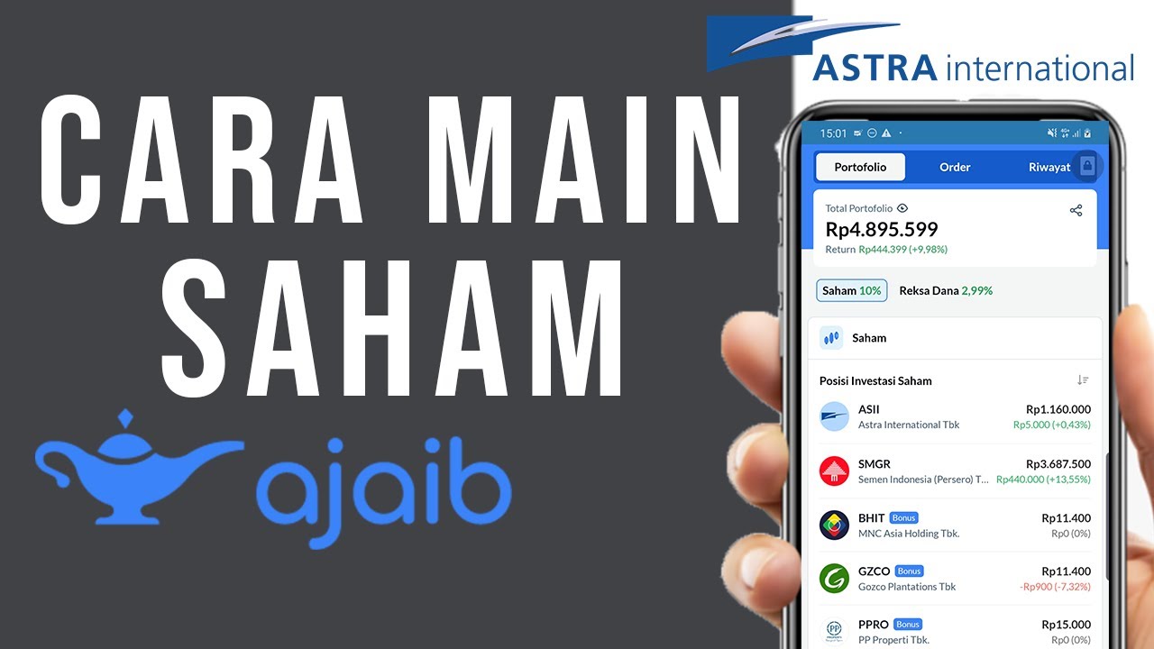 CARA MAIN SAHAM di APLIKASI AJAIB !! - YouTube