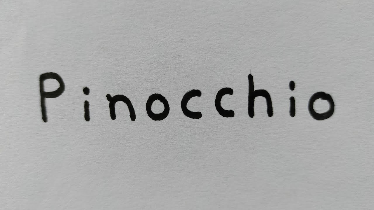 Turn words , Pinocchio , into , Pinocchio , picture , easy drawing ...