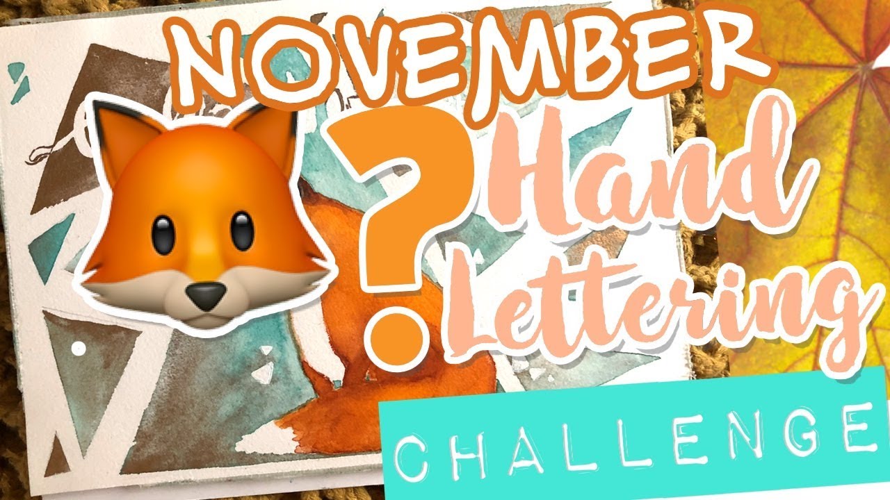 Handlettering Challenge November #letteringmitooobacht - YouTube