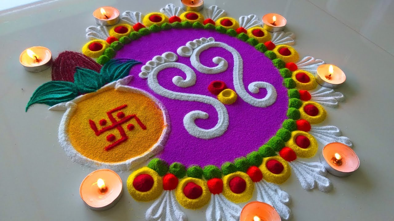 Happy Diwali Easy Rangoli Designs | दिवाली की रंगोली | Happy Diwali ...