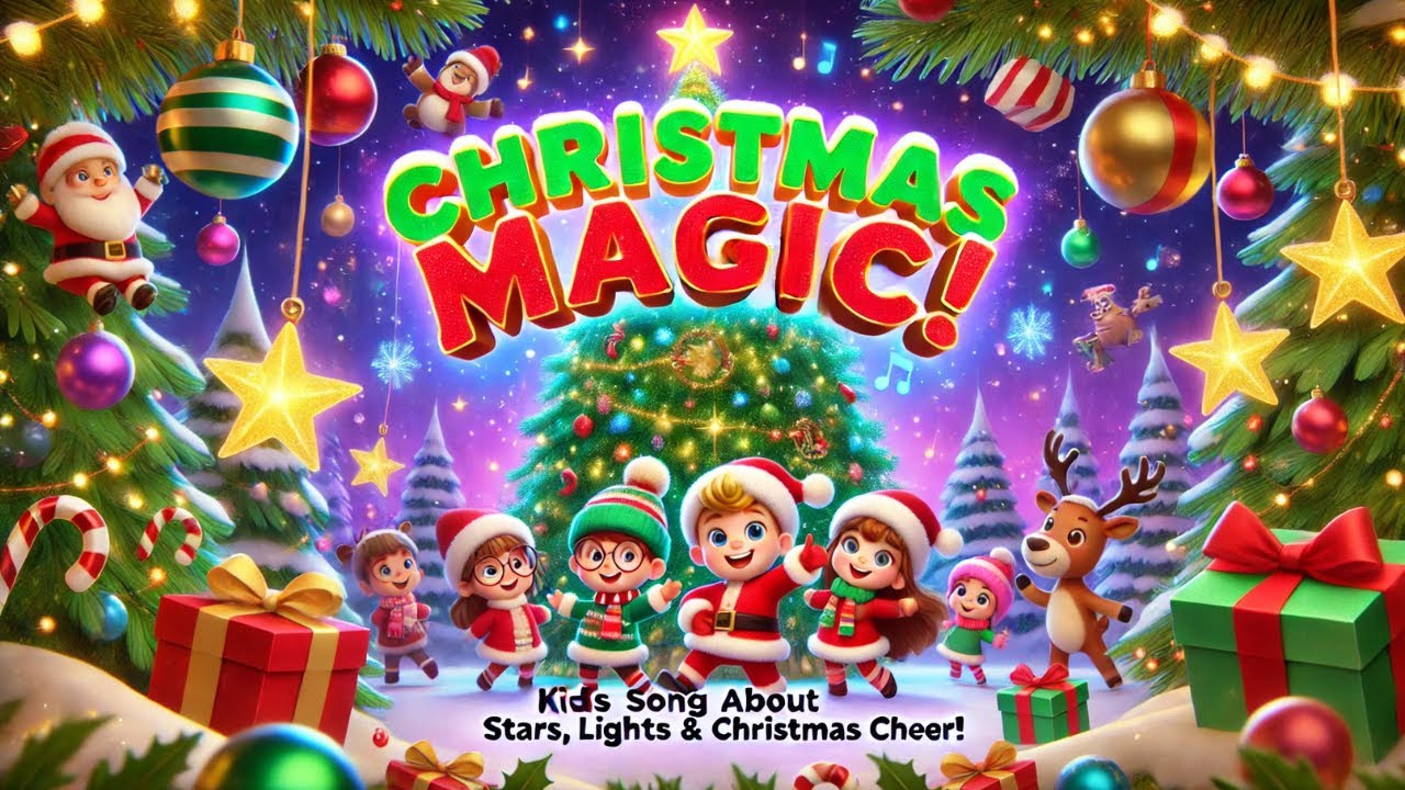 🎄 Christmas Magic! 🌟 Kids Song About Stars, Lights, & Christmas Cheer ...