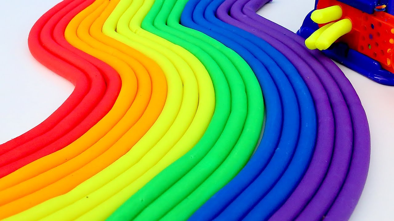 Modelling Clay Rainbow Play Doh Fun and Creative For Children Learn ...