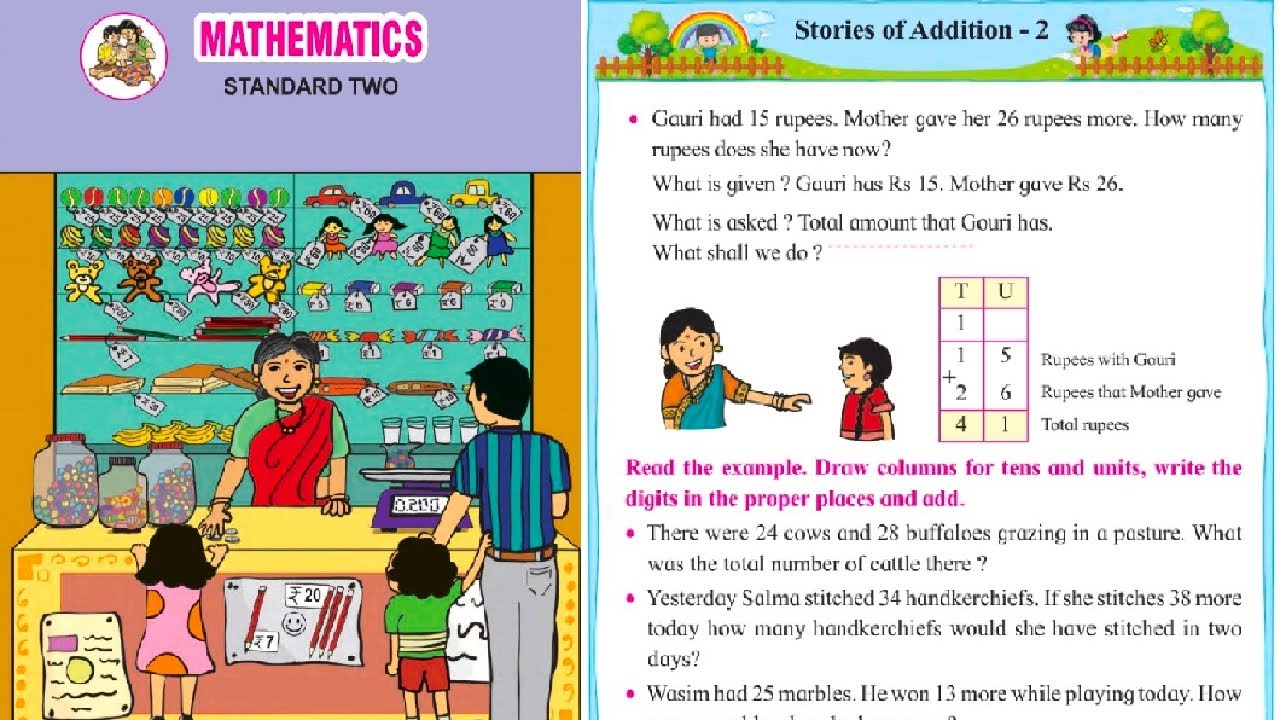 Mathematics Standard 2.Class 2. Stories of Addition - 2 . #mathematics ...