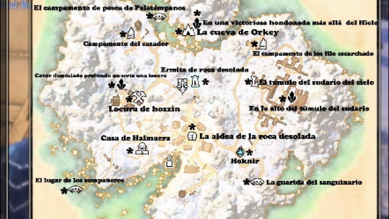 PS4/PS5 - La Isla de roca desolada - Mapa completo - The Elder Scrolls ...