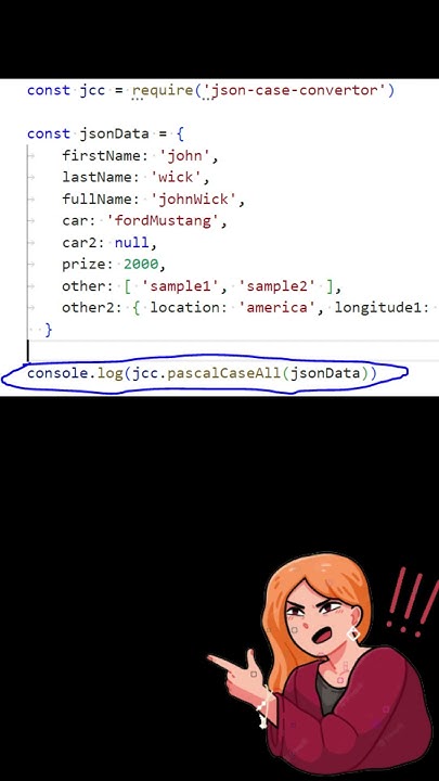 Json Camel Case To Pascal Case Js One Liner Youtube
