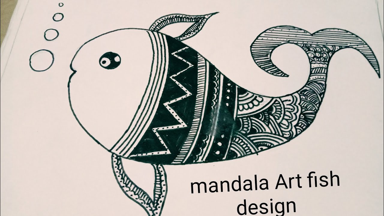 Mandala art fish drawing#mandalaart - YouTube