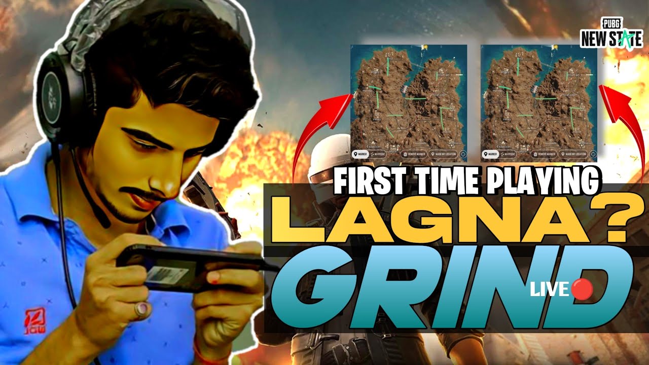 PUBG NEW STATE MOBILE LIVE ! FIRST TIME PLAYING LAGNA MAP - YouTube