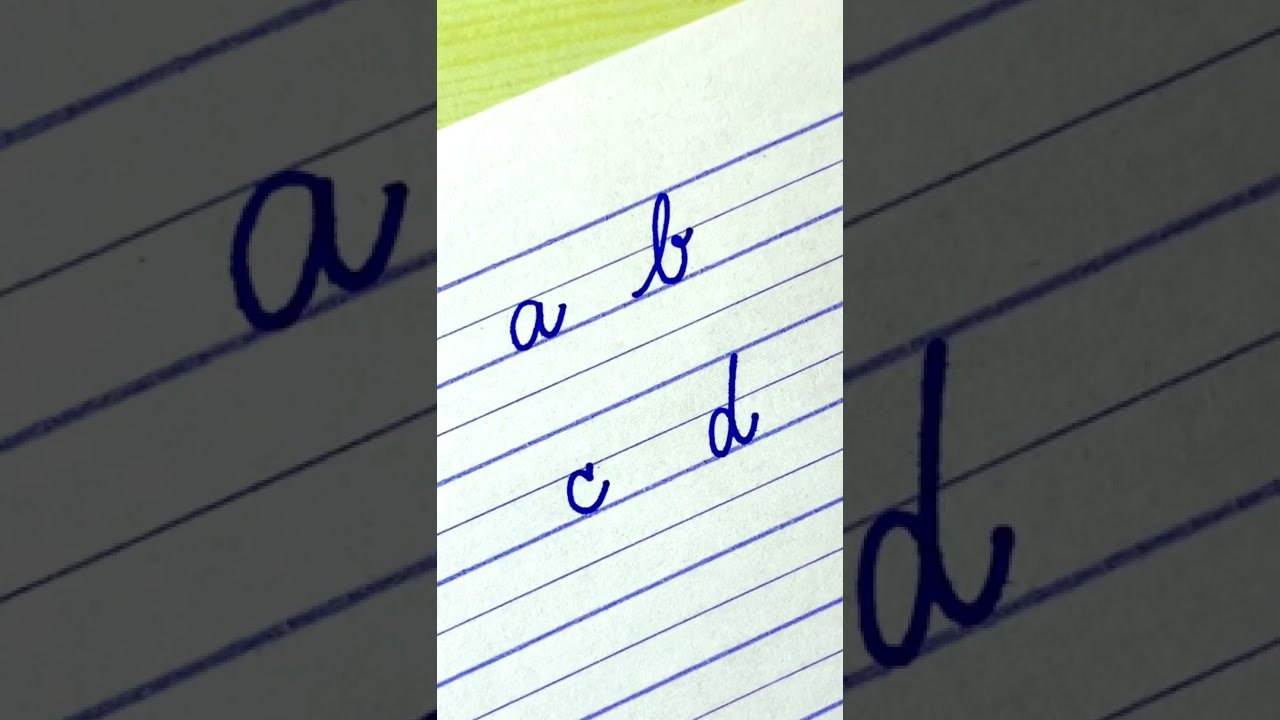 How to write English small letters a to z in cursive writing | abcd ...