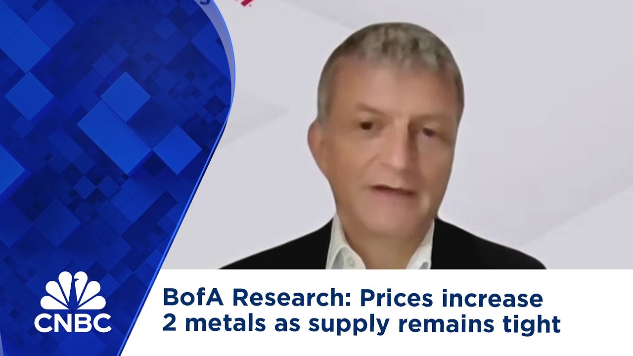 BofA Research: Prices increase 2 metals as supply remains tight - YouTube