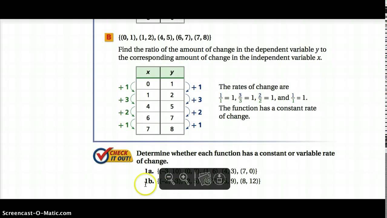 Linear and Nonlinear Rates of Change - YouTube