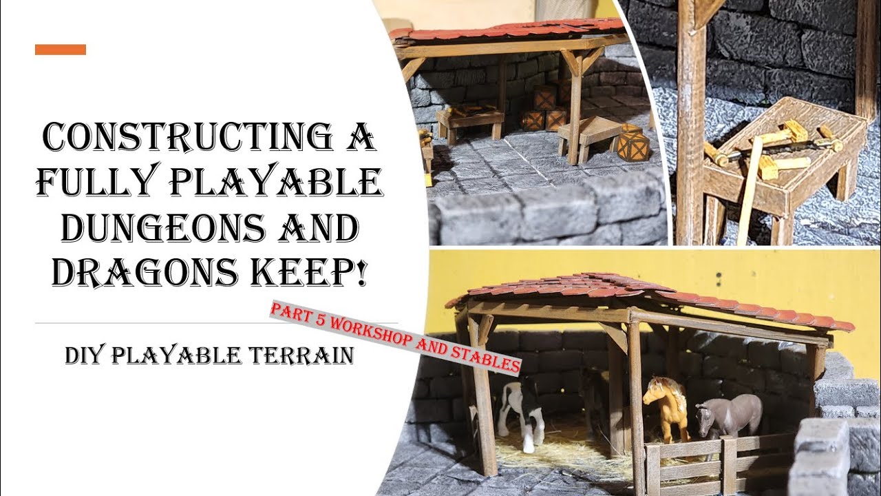 Building a Miniature Workshop & Stables for DND Keep - Part 5 - YouTube
