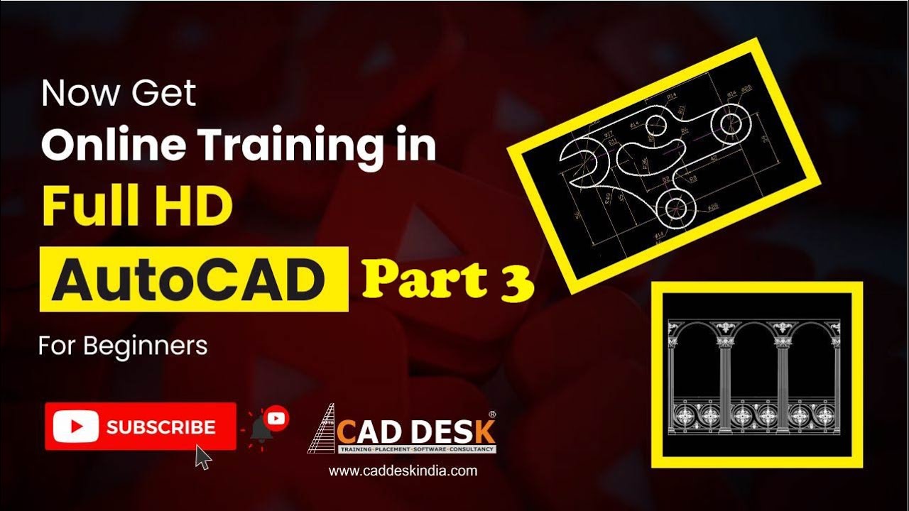 AutoCAD Part #3 | AutoCAD Course in Full HD Tutorial #autocad # ...