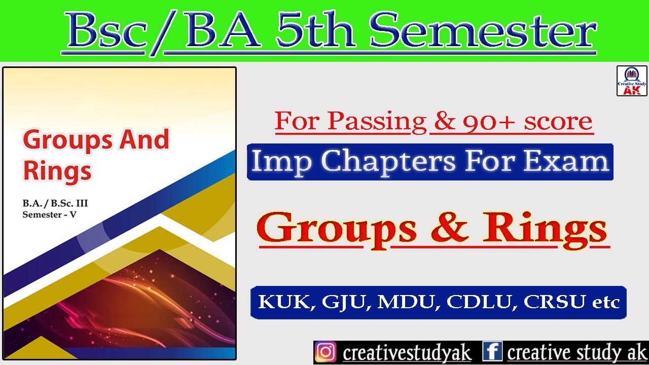 Groups and Rings | Important Questions | #grouptheory #rings | Groups ...