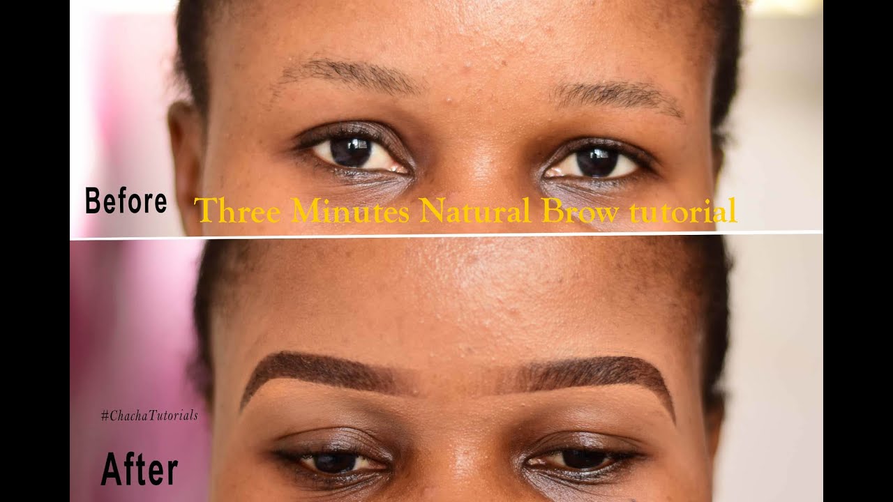 Less than 3 minutes Natural Brow tutorial for Beginners - YouTube