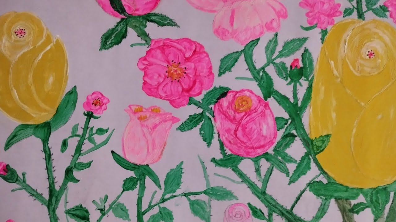How to Draw Roses 🌹 Gulab kaise banane asan tarika #viralvideo #drawing ...