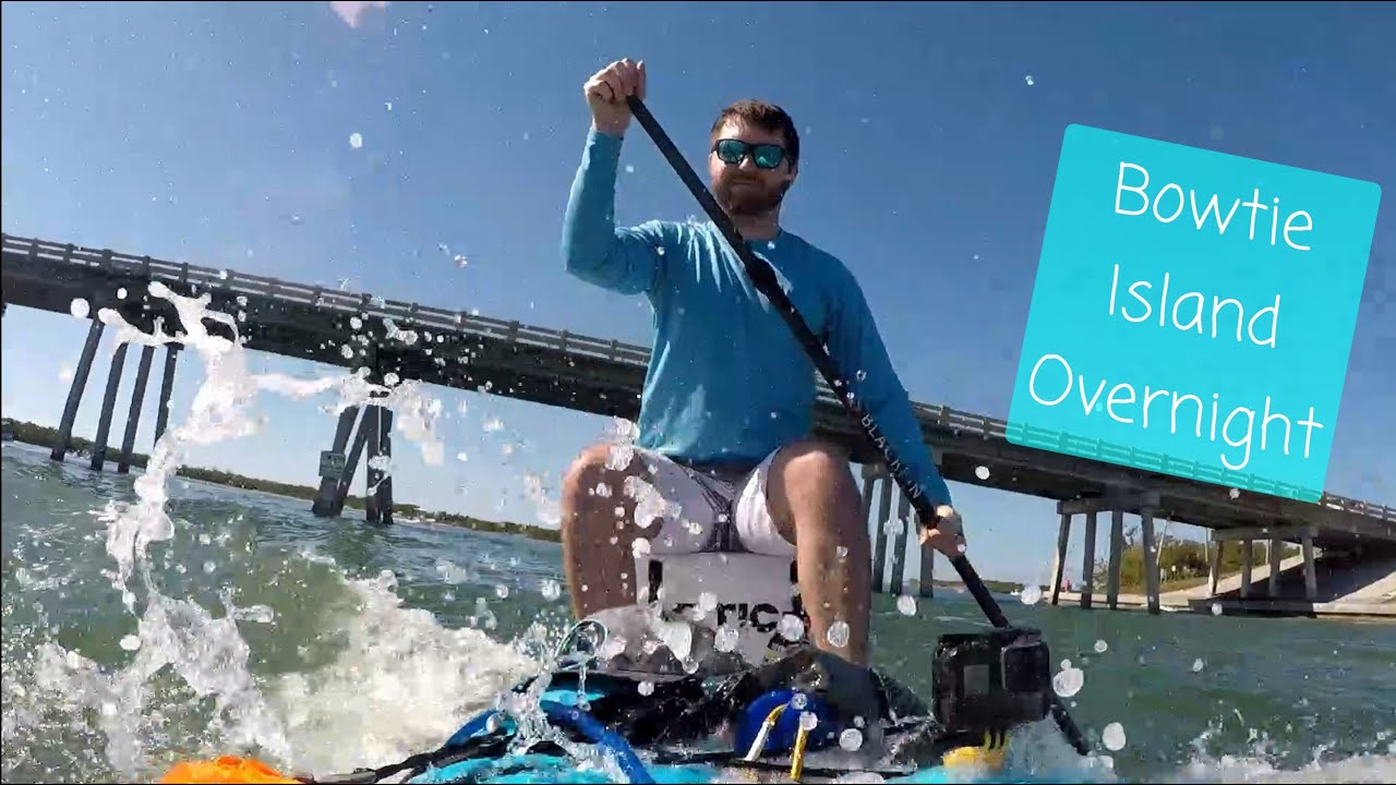 Bowtie Island Inflatable Paddleboard Camping - YouTube