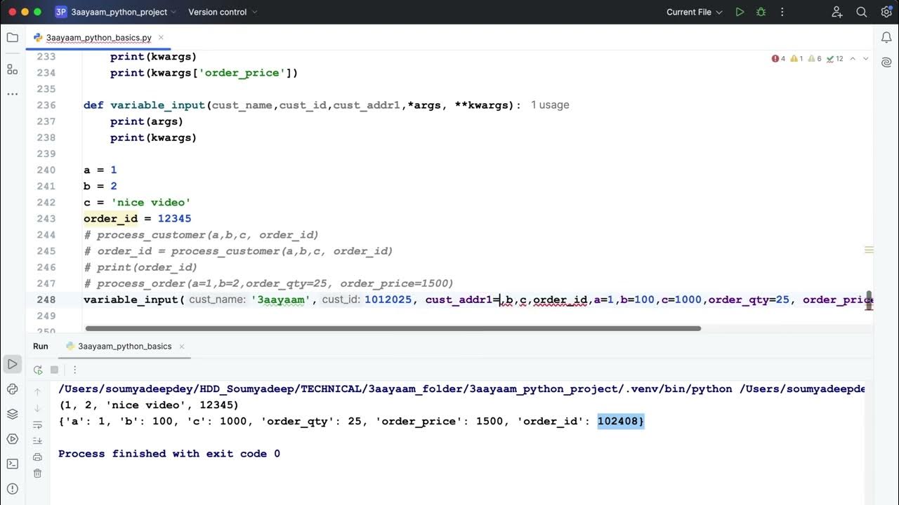 Python 21. args & kwargs - YouTube