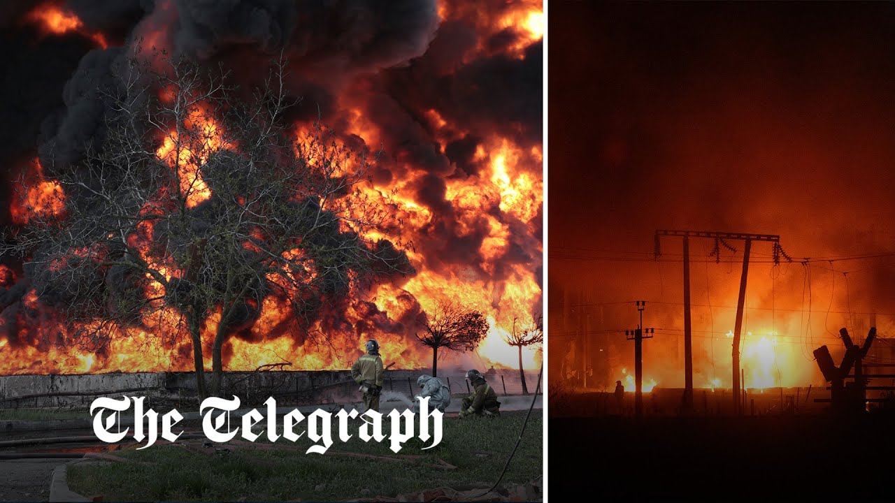 Ukraine war: Missile strikes blow up Lviv power stations while oil ...