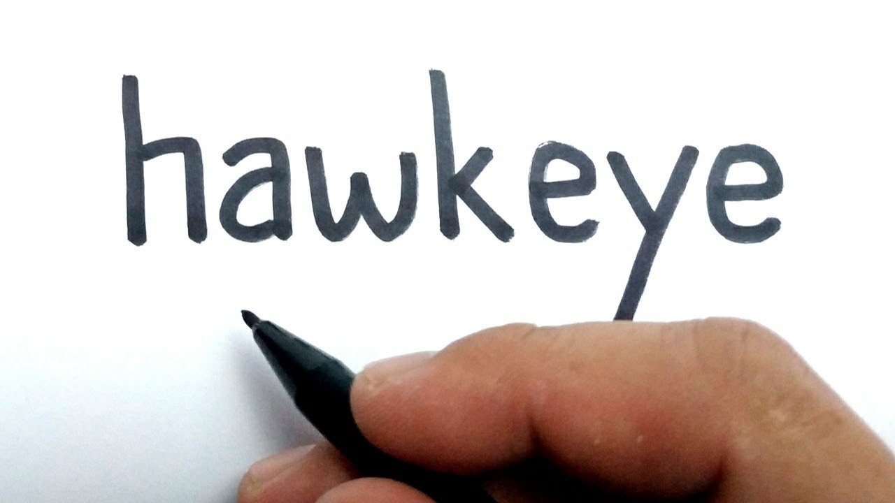 VERY EASY, How to turn words HAWKEYE into hawkeye from avengers marvel ...