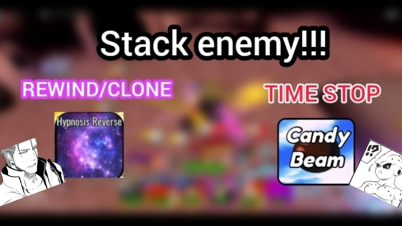 cách stack quái bằng Time Stop và Rewind trong astd - YouTube