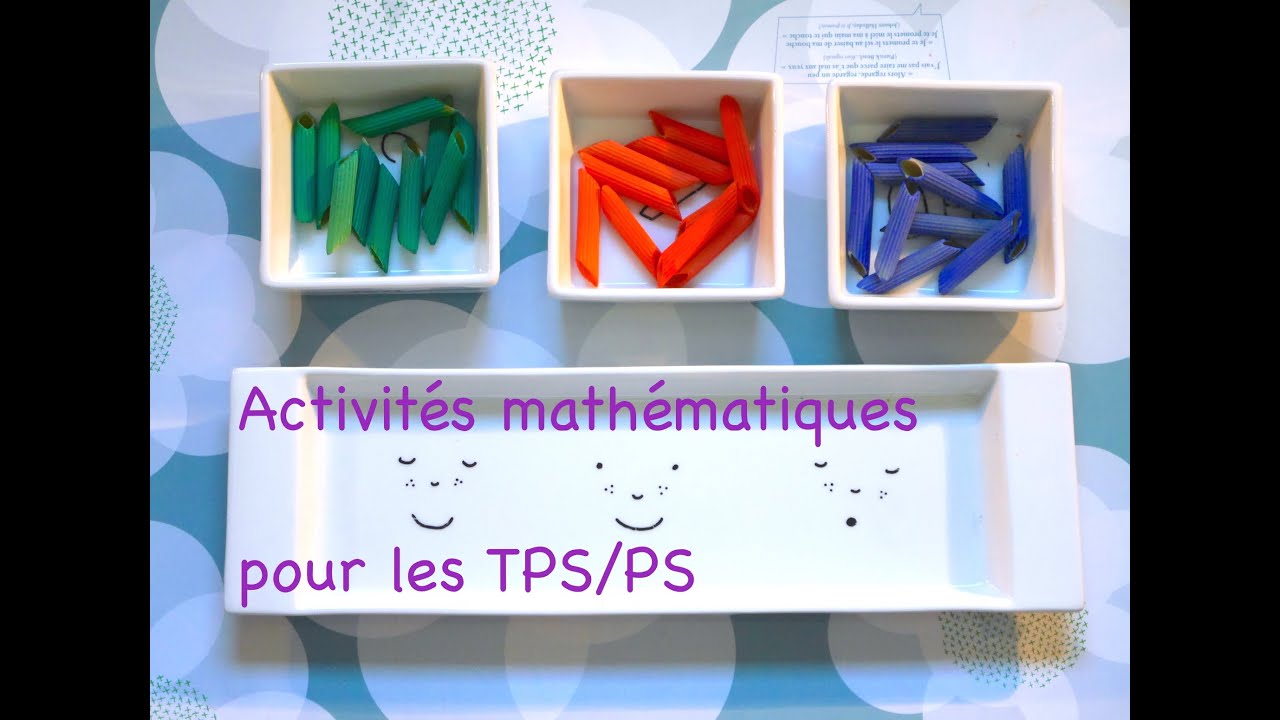 Activités mathématiques TPS - PS - YouTube
