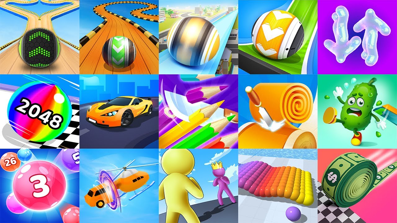 Going Balls VS Sky Rolling Balls Ball Run 2048 Blob Runner 3D Flag ...