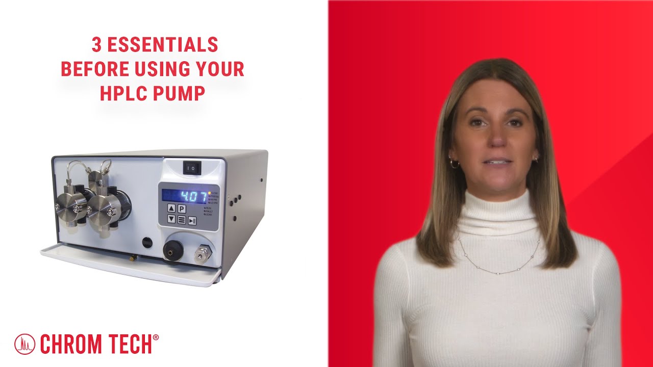 3 Essentials Before Using Your HPLC Pump | Chrom Tech - YouTube