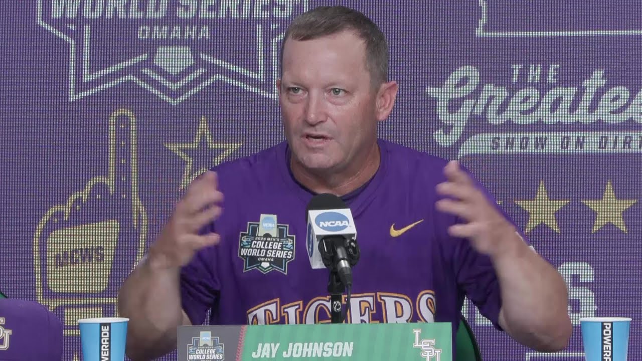 LSU Jay Johnson CWS press conference in Omaha plus Kade Anderson and ...