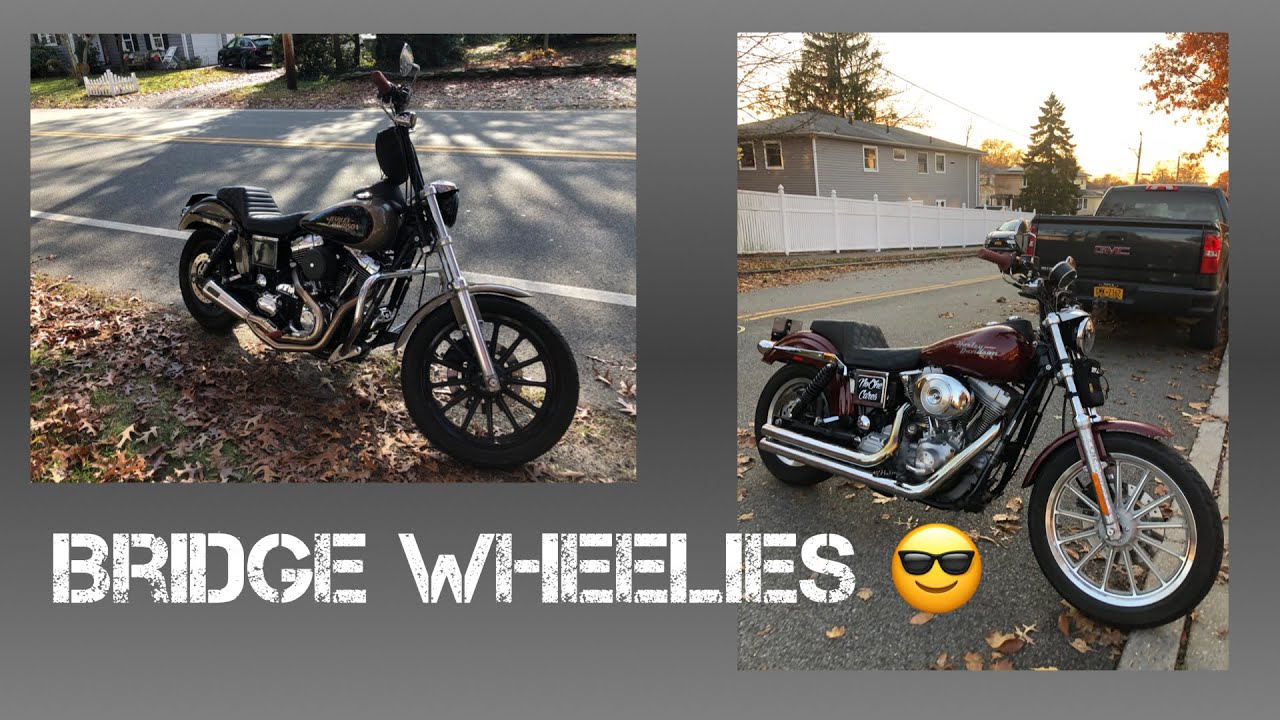 Harley-Davidson Dyna Riding NYC Doing Wheelies Compilation: Fxd ...