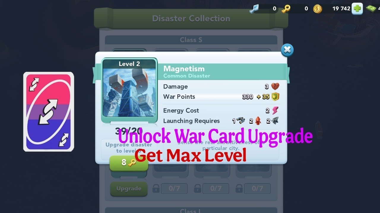 SimCity War Card Upgrade Unlocked - YouTube