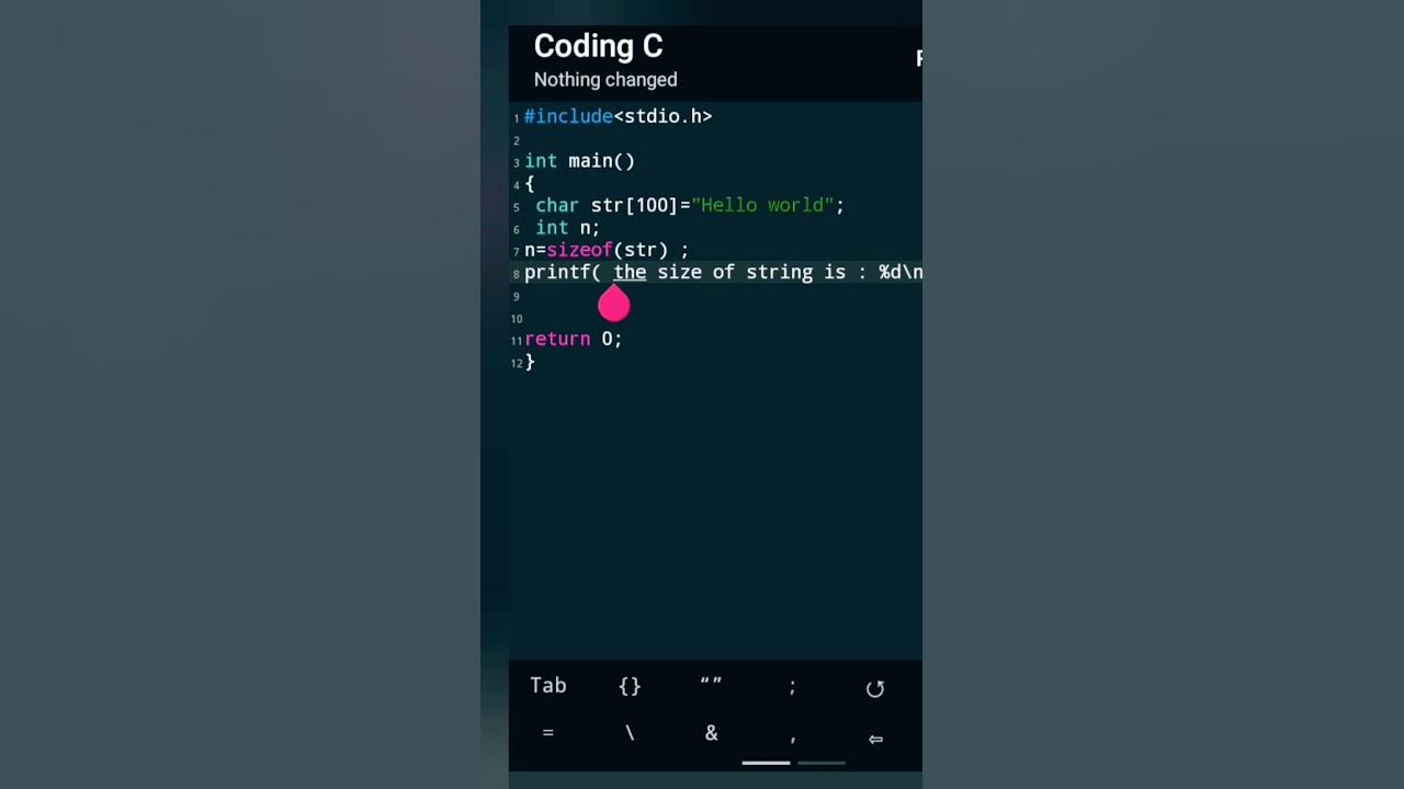 Find Size Of String In C Programing Coding Computertech98 Cprograming Youtube 