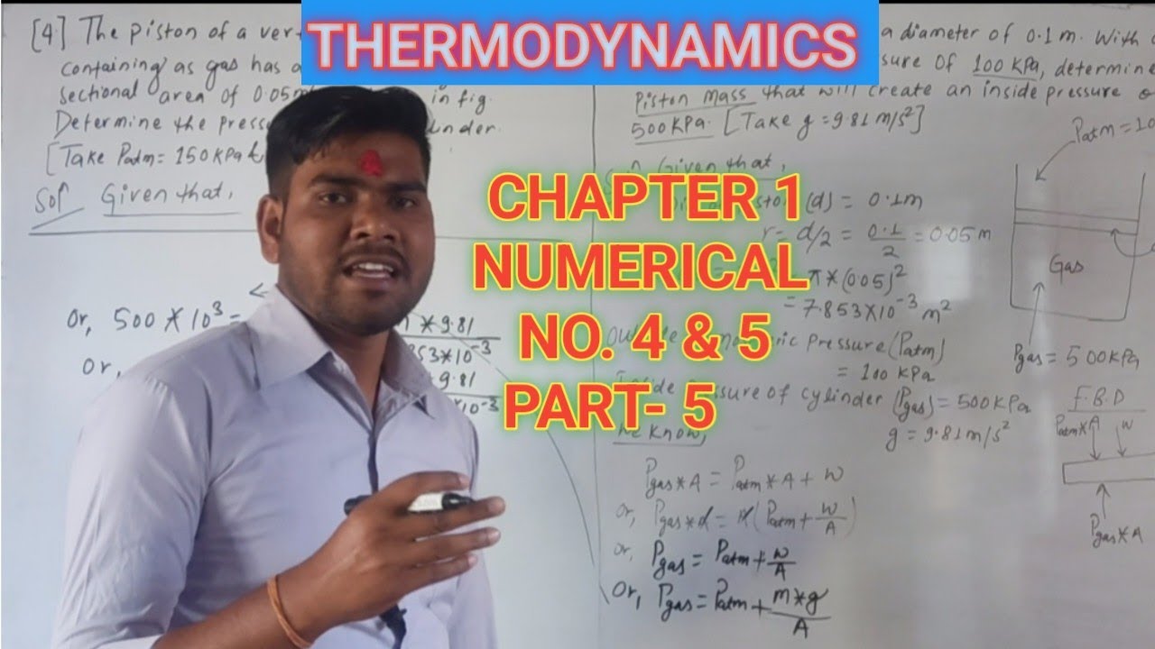 FIND INSIDE PRESSURE OF CYLINDER#CHAPTER 1# FIND MASS OF PISTON#PART 5# ...
