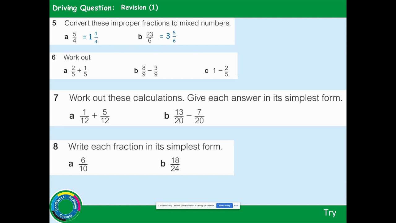 Year 7 Maths Unit 5 Revision 1 - YouTube